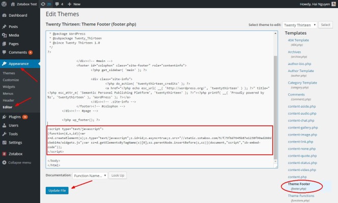 WordPress / WooCommerce Embed Code Instructions